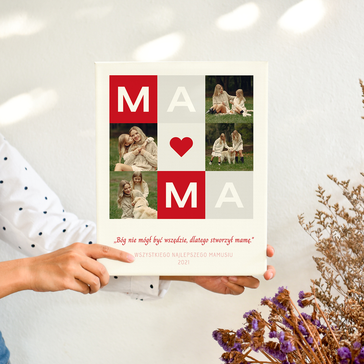 Obraz dla mamy / MAMA & Serce / Prezent na Dzień matki / 40x60 | Sklep ...